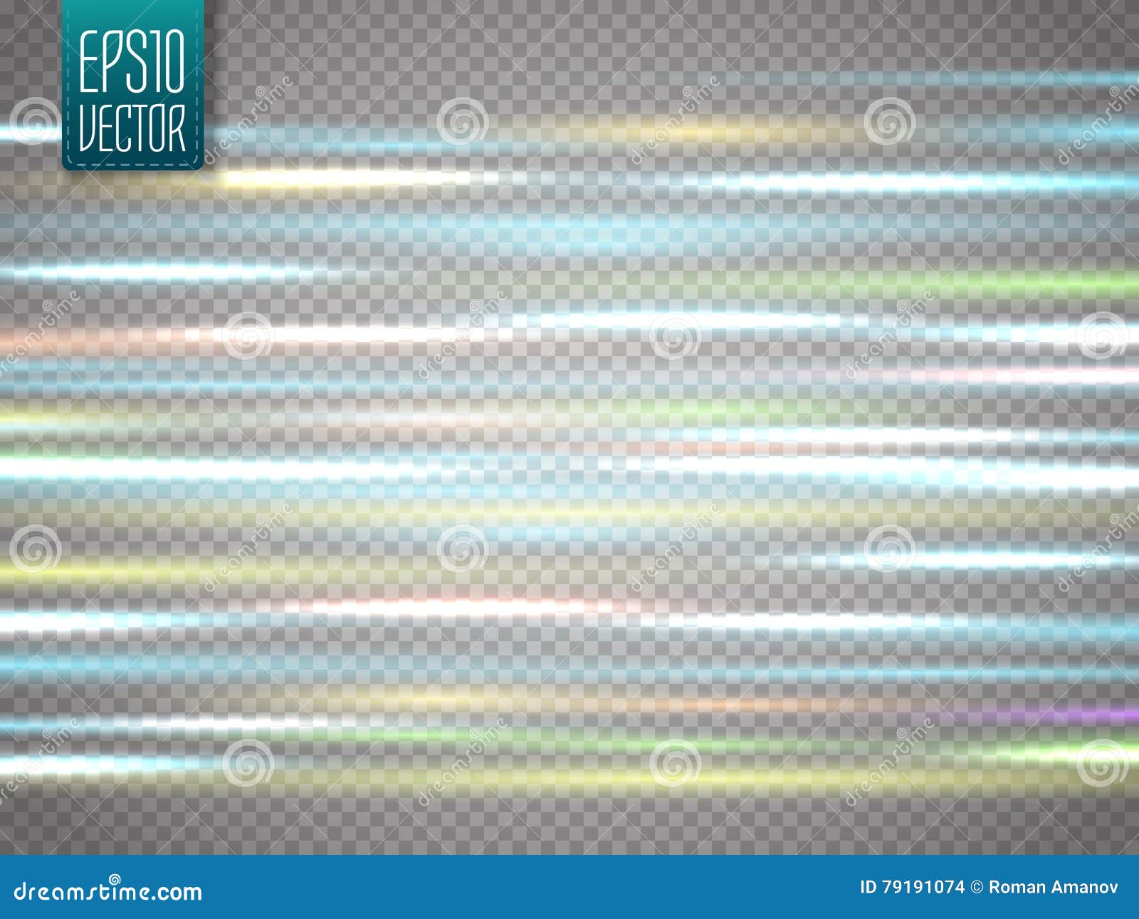 Abstract Blurry Motion Lines on Transparent Background. Stock Vector ...