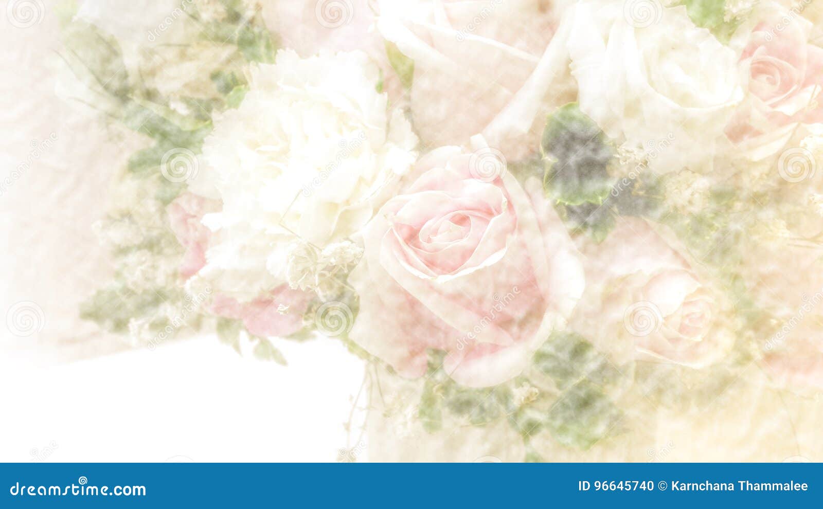 Abstract Blurry Paper Texture Background with Rose Bouquet Stock Photo ...