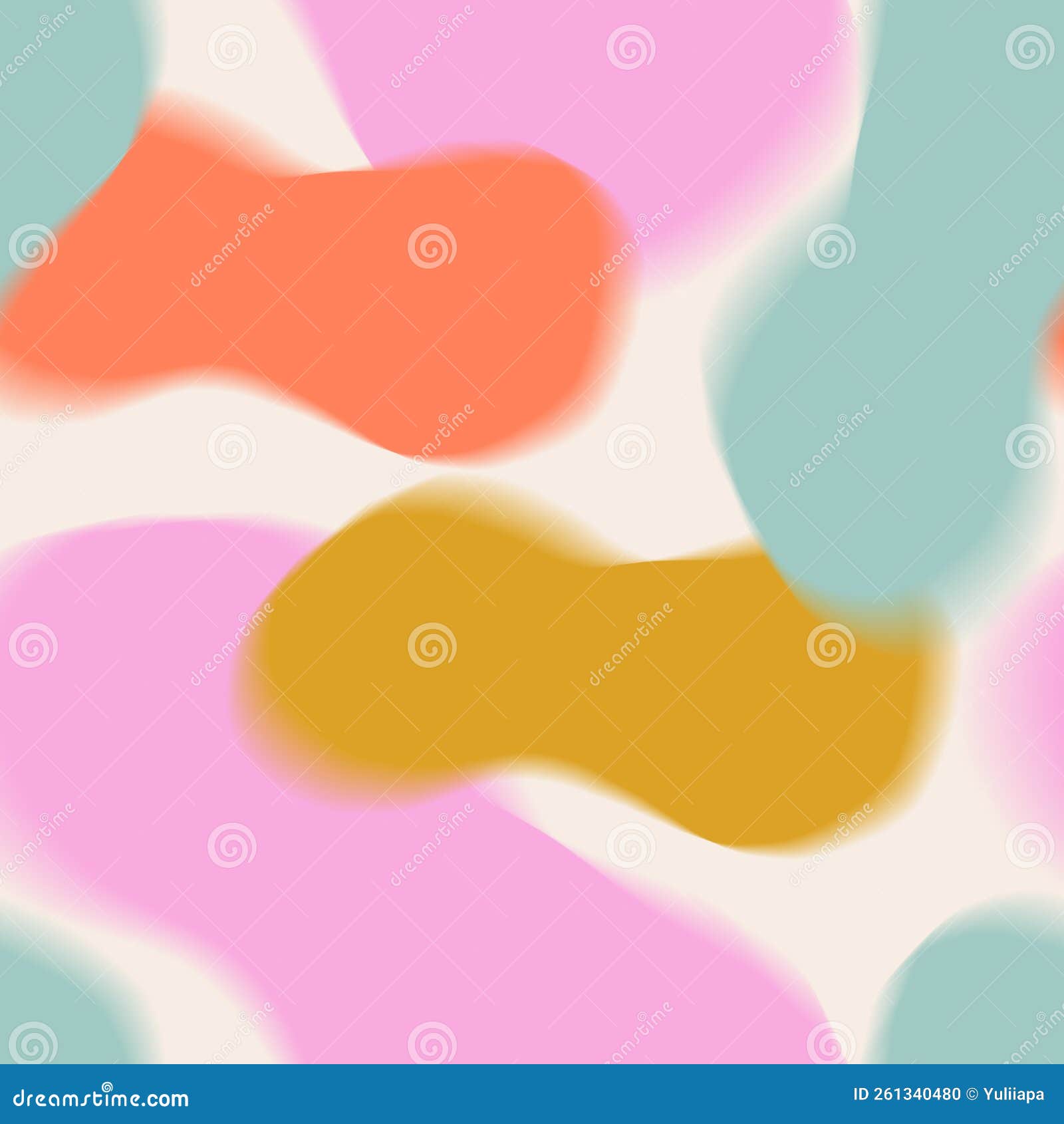 Abstract Blurry Shapes Pattern. Modern Colorful Background with Grainy ...