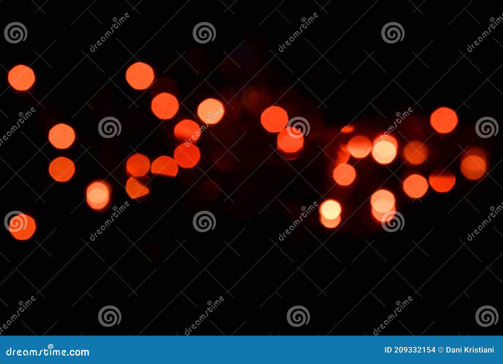 Abstract Blurry Small Light and Dots Glowing in the Dark Night ...