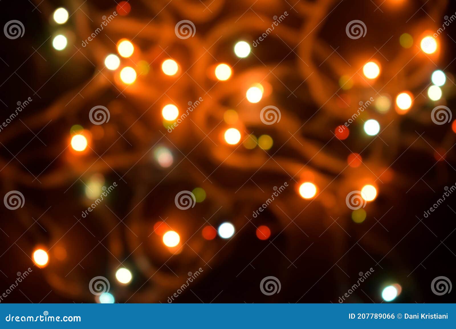 Abstract Blurry Small Light Glowing in the Dark Night Background Stock ...