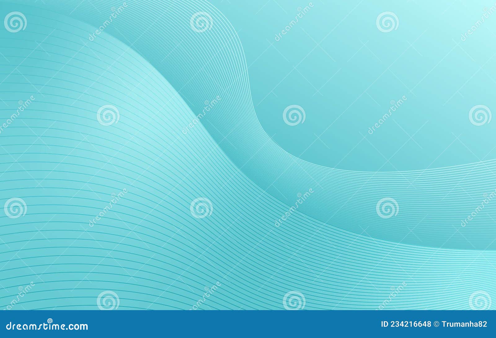Vector Abstract Light Teal Gradient Background with Wavy Lines Pattern ...