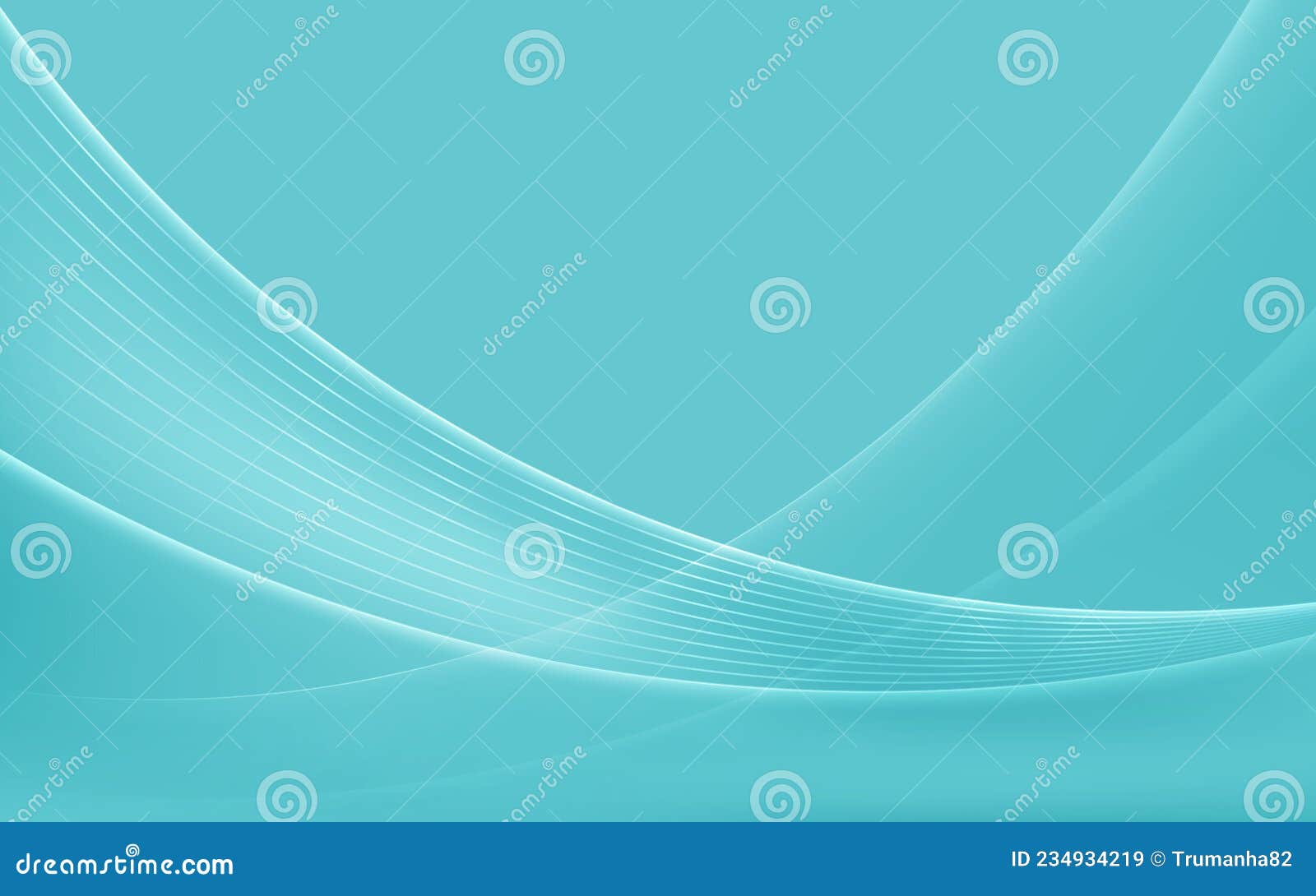 Vector Abstract Teal Background with Shining Curves and Lines Stock ...