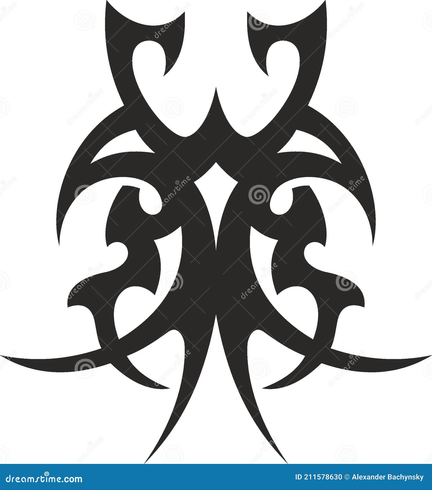 Abstract Body Tattoo. Isolated Object on a White Background Stock ...