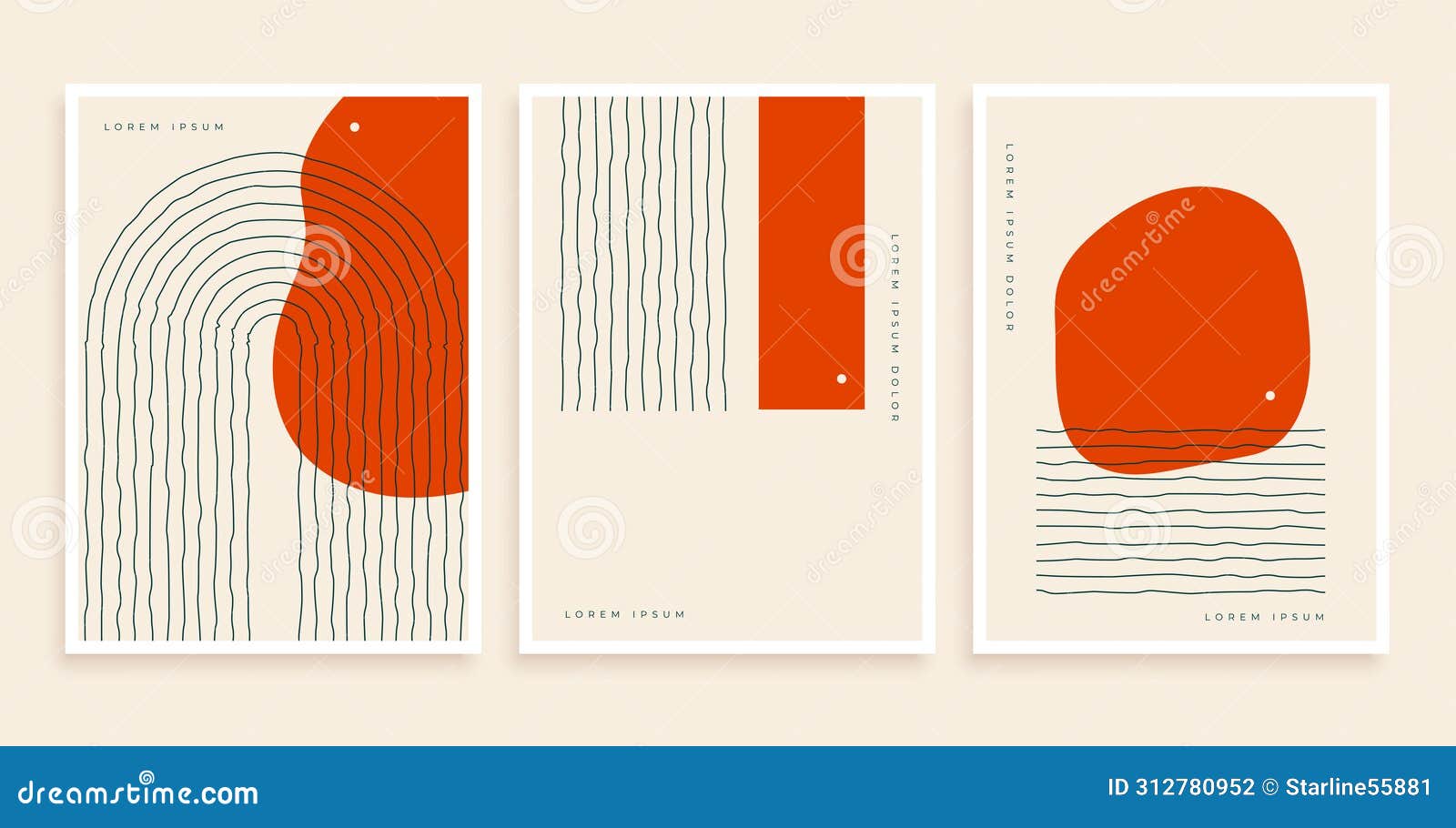 Abstract Boho Line Backdrop Collection for Wall Print Design Stock ...