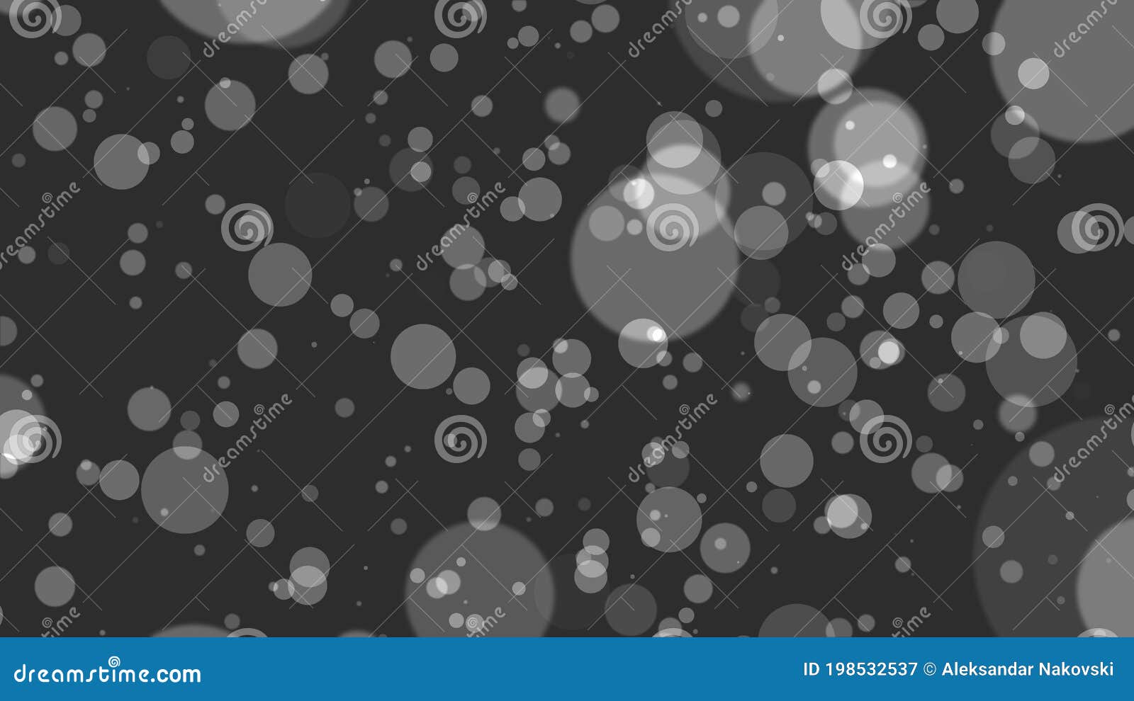 Abstract Bokeh Background, Gray Particles Stock Illustration ...