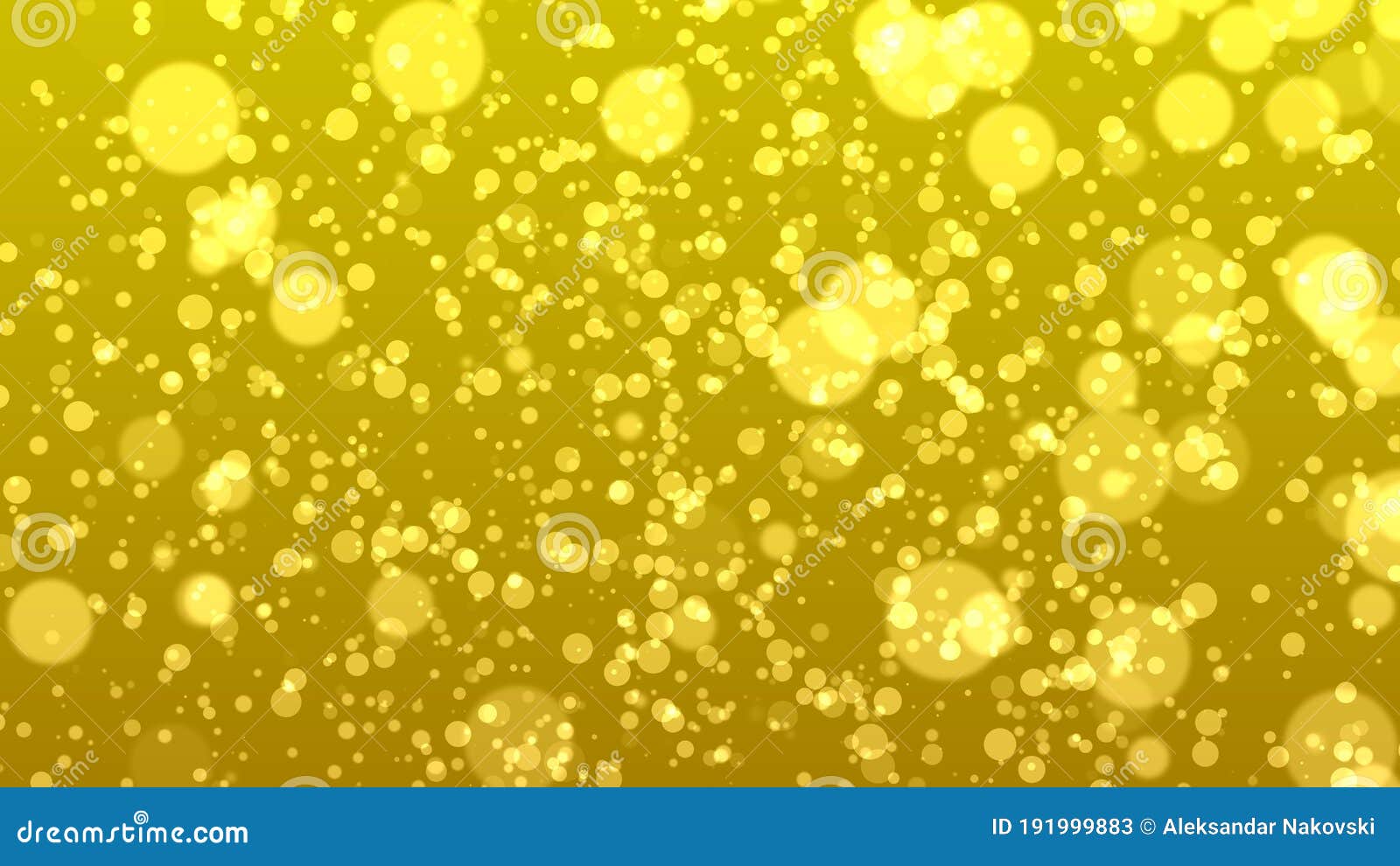 Abstract Bokeh Background, Yellow Particles Stock Illustration ...