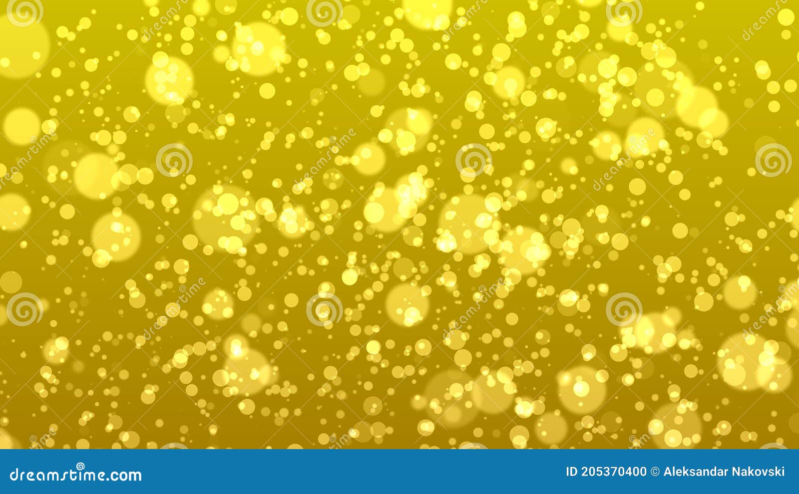 Abstract Bokeh Background, Yellow Particles Stock Illustration ...