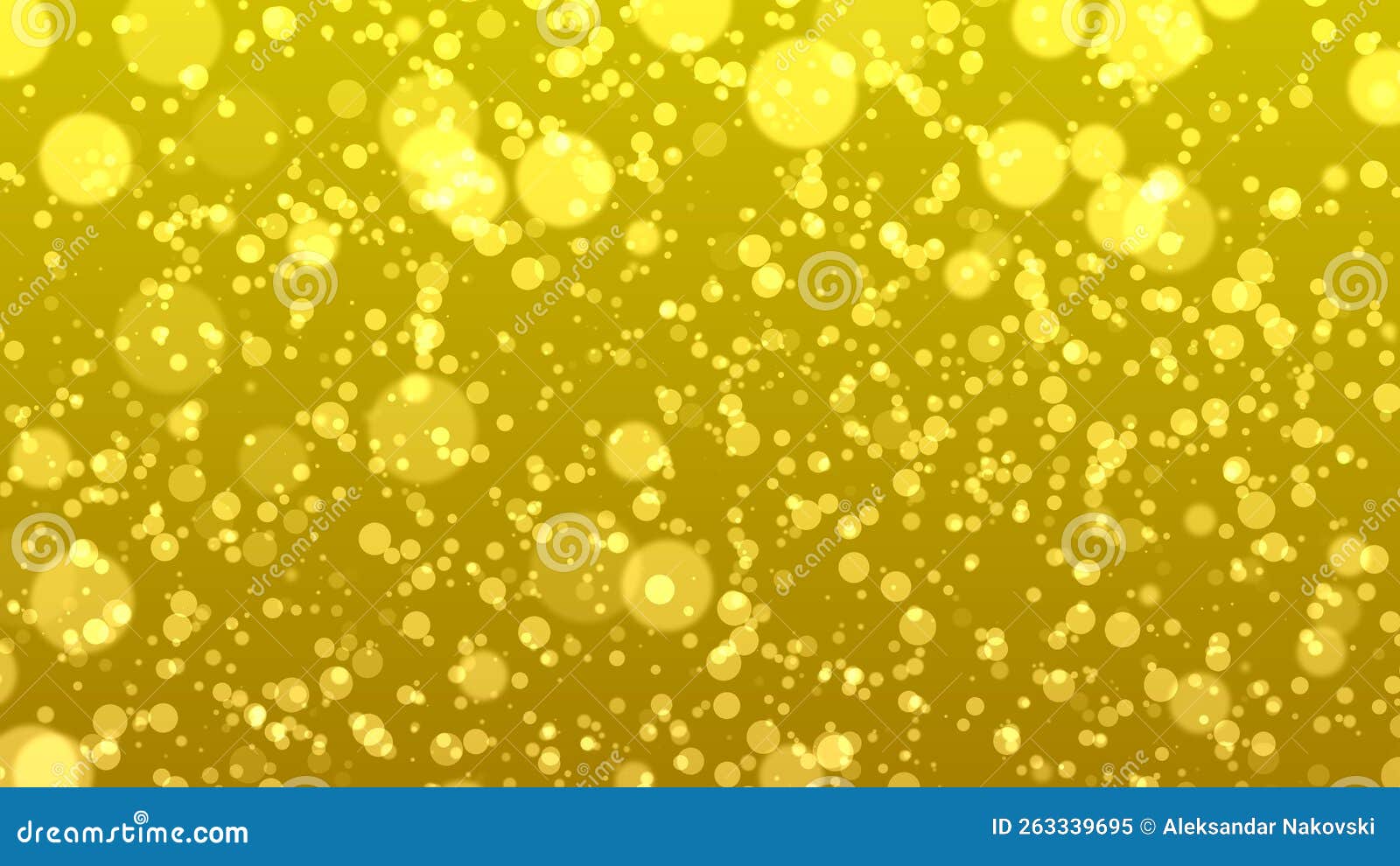 Abstract Bokeh Background, Yellow Particles Stock Illustration ...