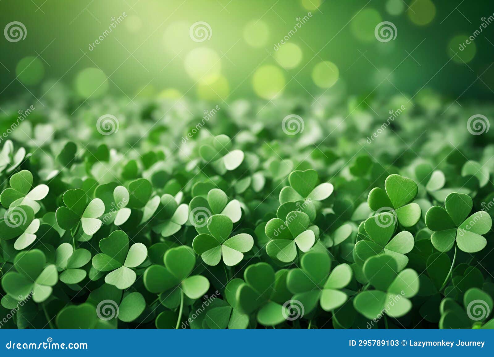 Abstract Bokeh Blur Template Clovers Background Stock Illustration ...