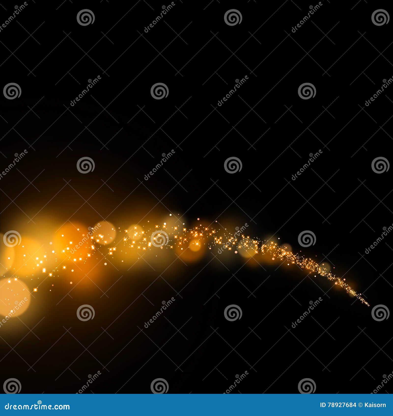 Abstract Bokeh Gold Dust Glitter Star Background Stock Illustration ...