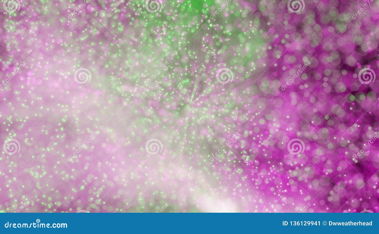 Abstract Bokeh with Green and Purple Colors and Rays of Light Stock ...