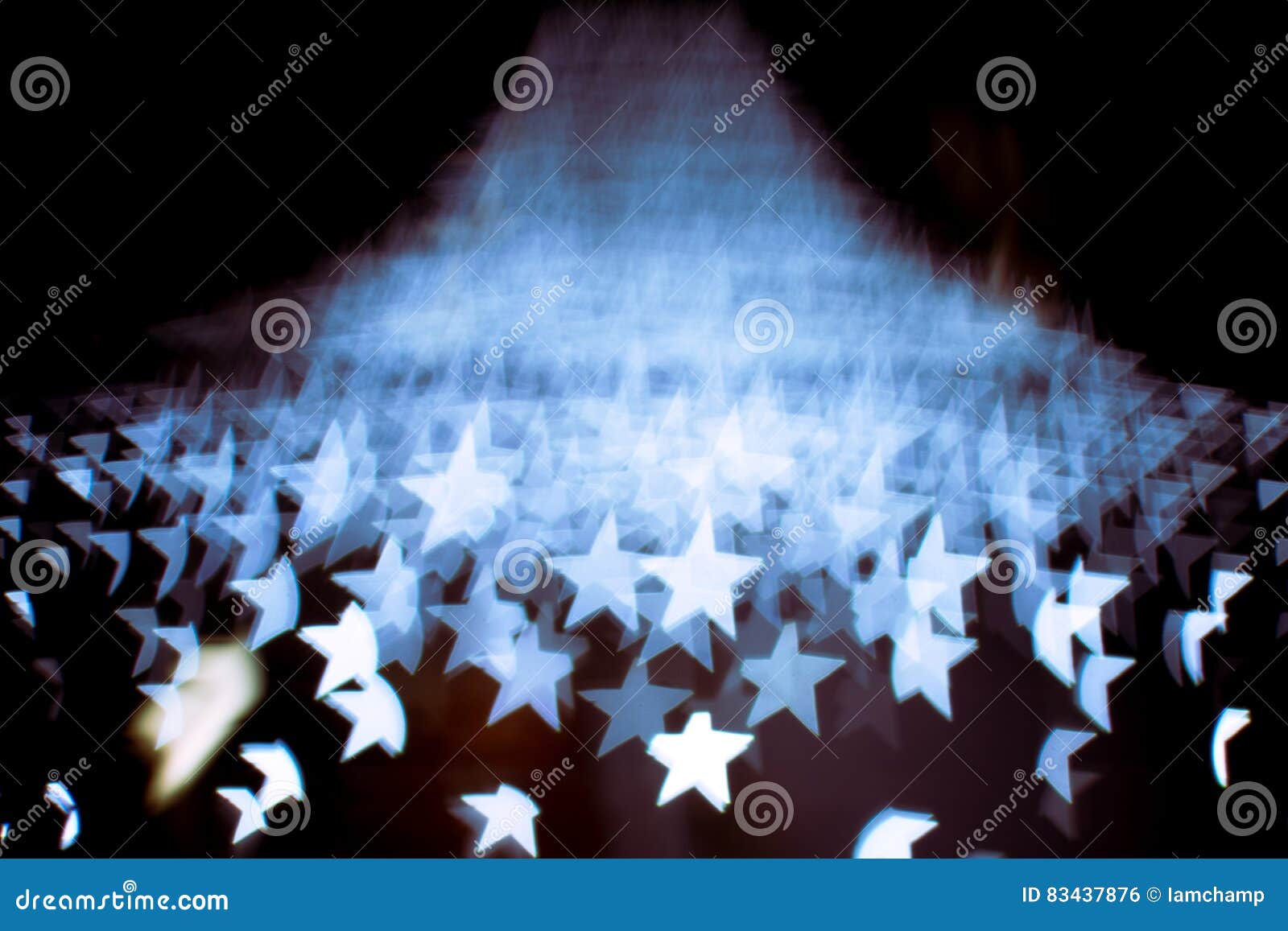 Abstract Bokeh And Lens Flare Pattern In Star Shape With Vintage Filter ...