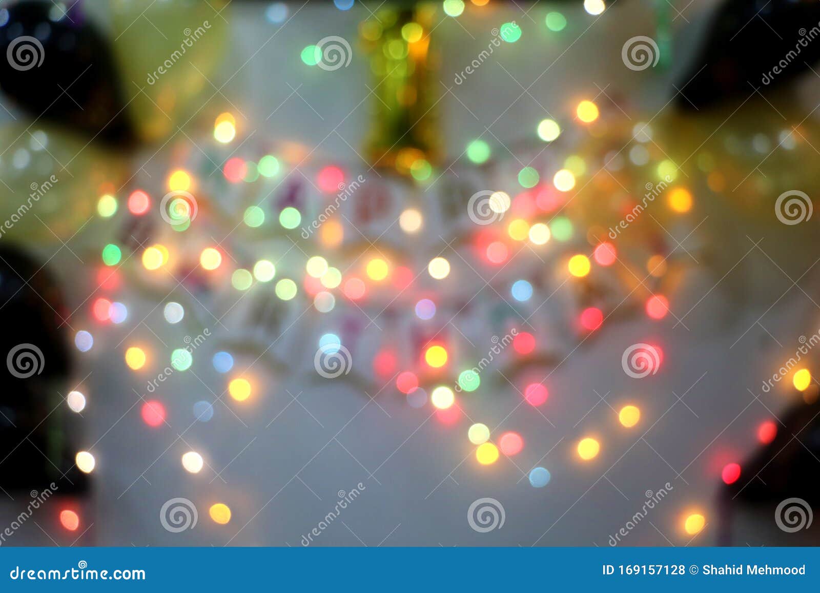 Abstract Bokeh Lights in Birthday Party Background, Blurred Background ...