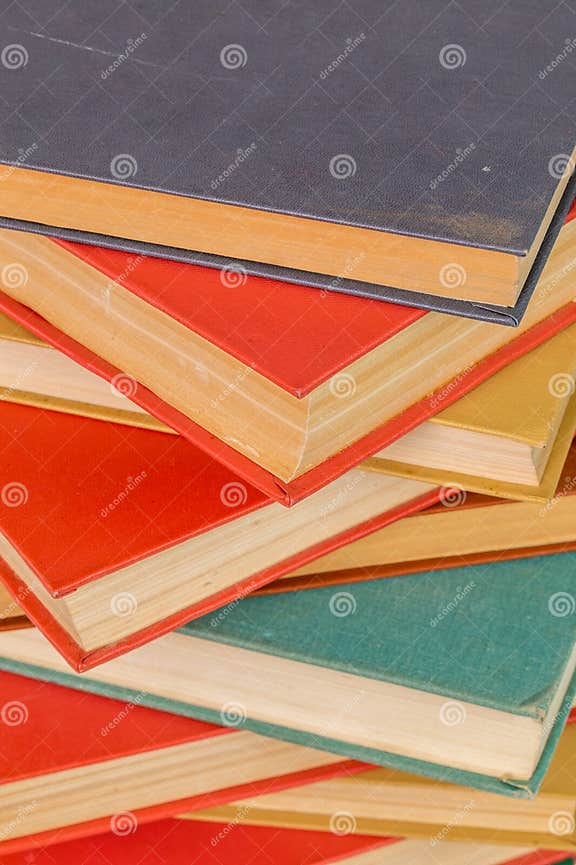 Abstract Books Background - Old Red and Muted Green Ones in a Vertical ...