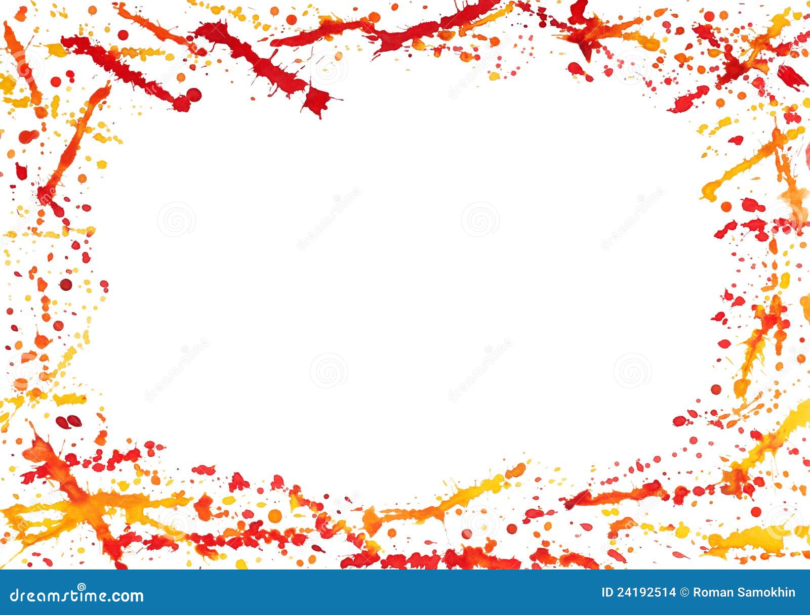 Colorful Inky Splash Frame Border Stock Illustration