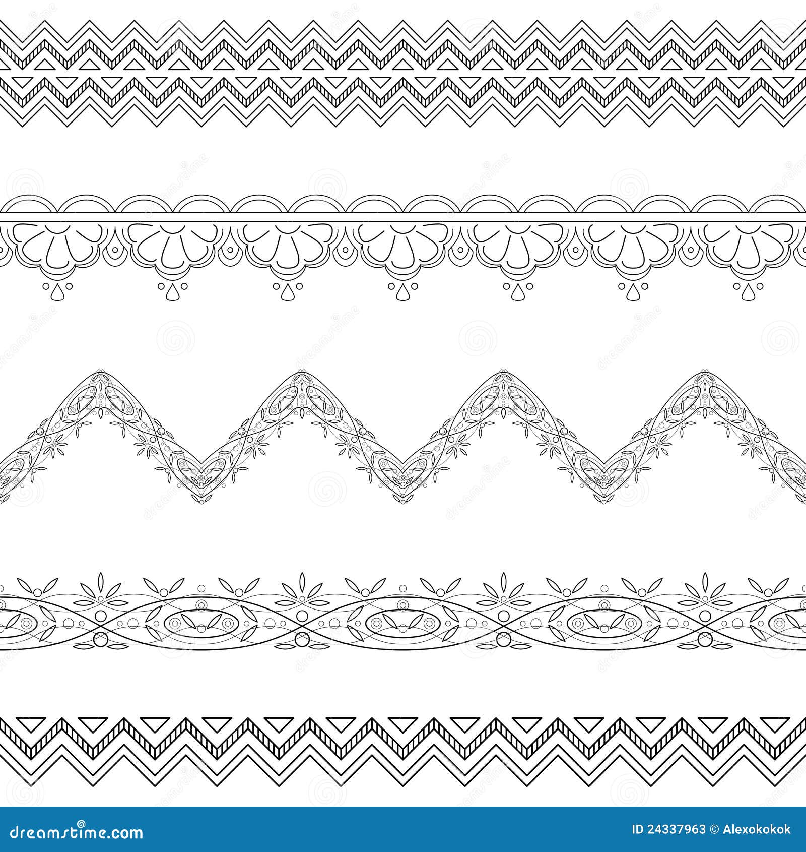 Abstract border, contour stock vector. Illustration of collection ...