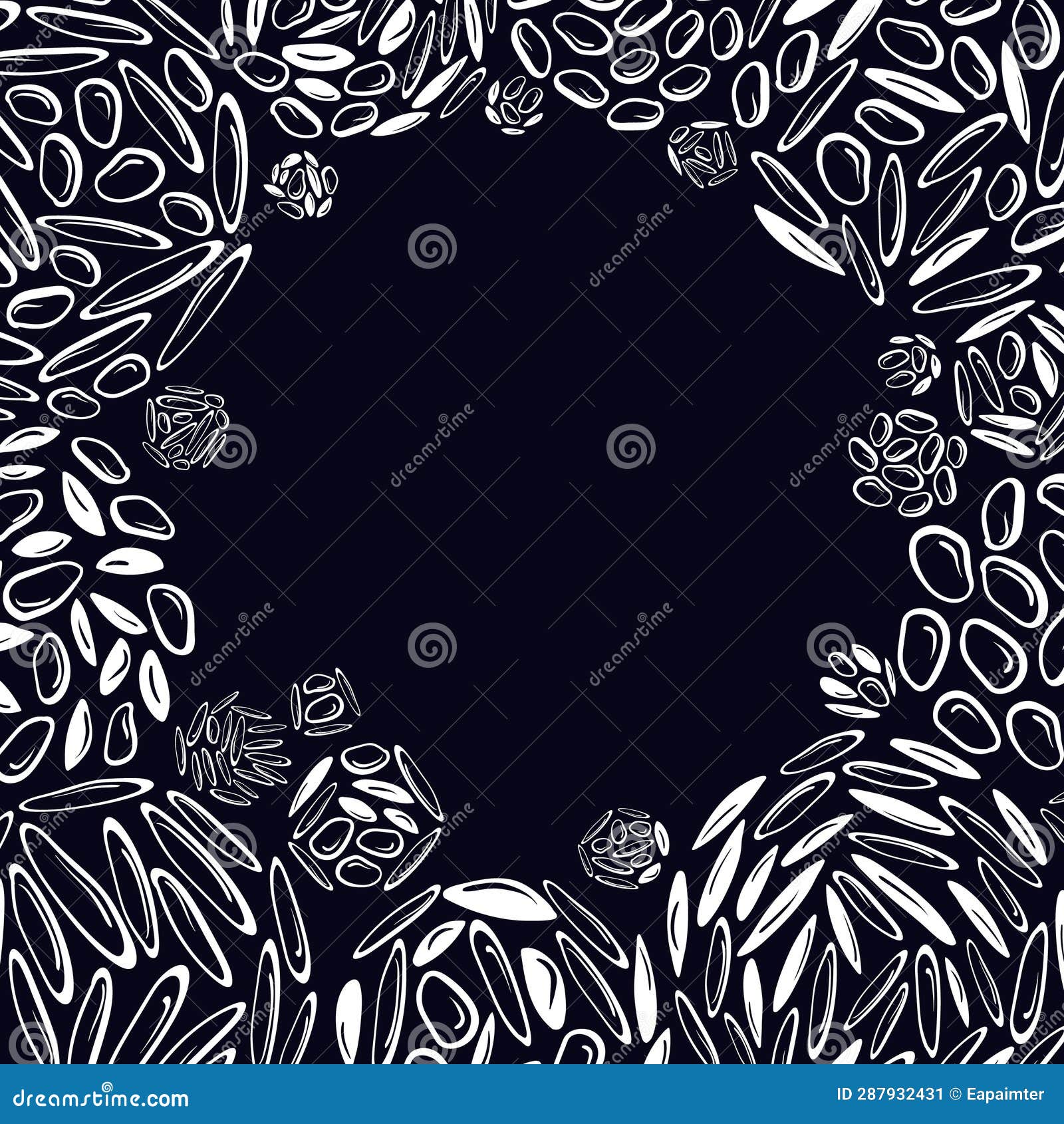 Abstract Border. Texture Grains of Rice. Vector Stock Illustration ...