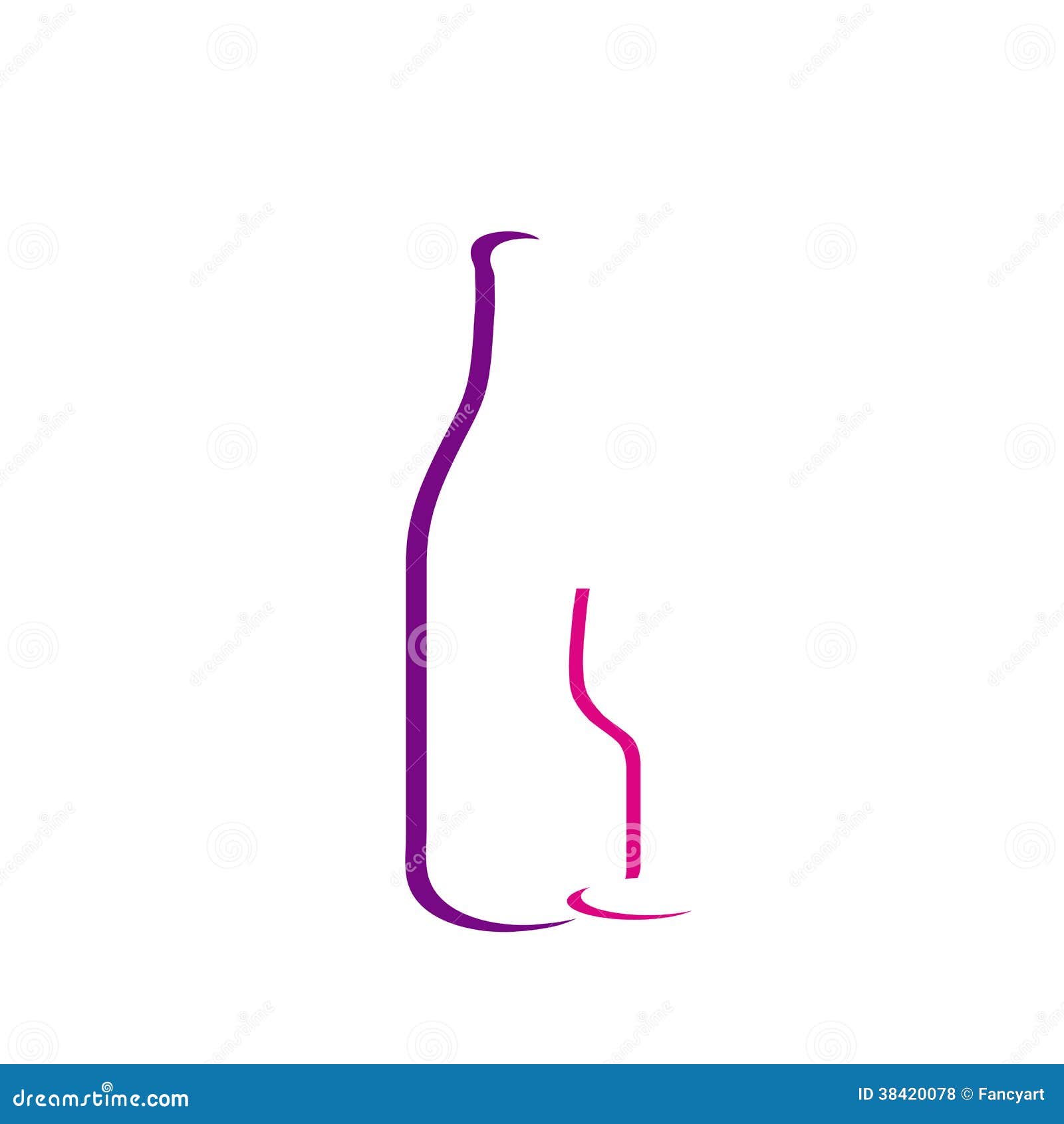 Abstract Bottle and Glass- Beverage Logo Stock Vector - Illustration of ...