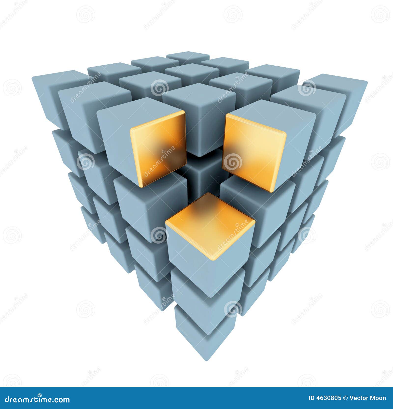 Abstract boxes array stock illustration. Illustration of blue - 4630805