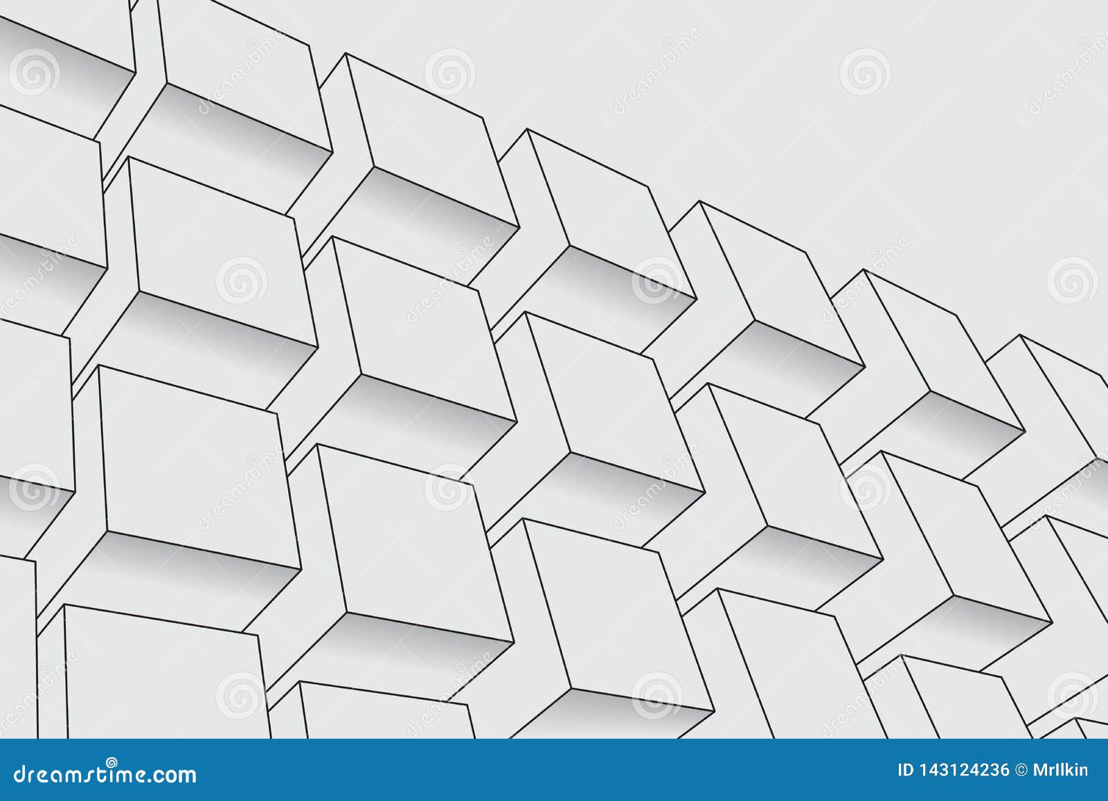 Abstract Boxes Background. Modern Technology with Square Mesh ...