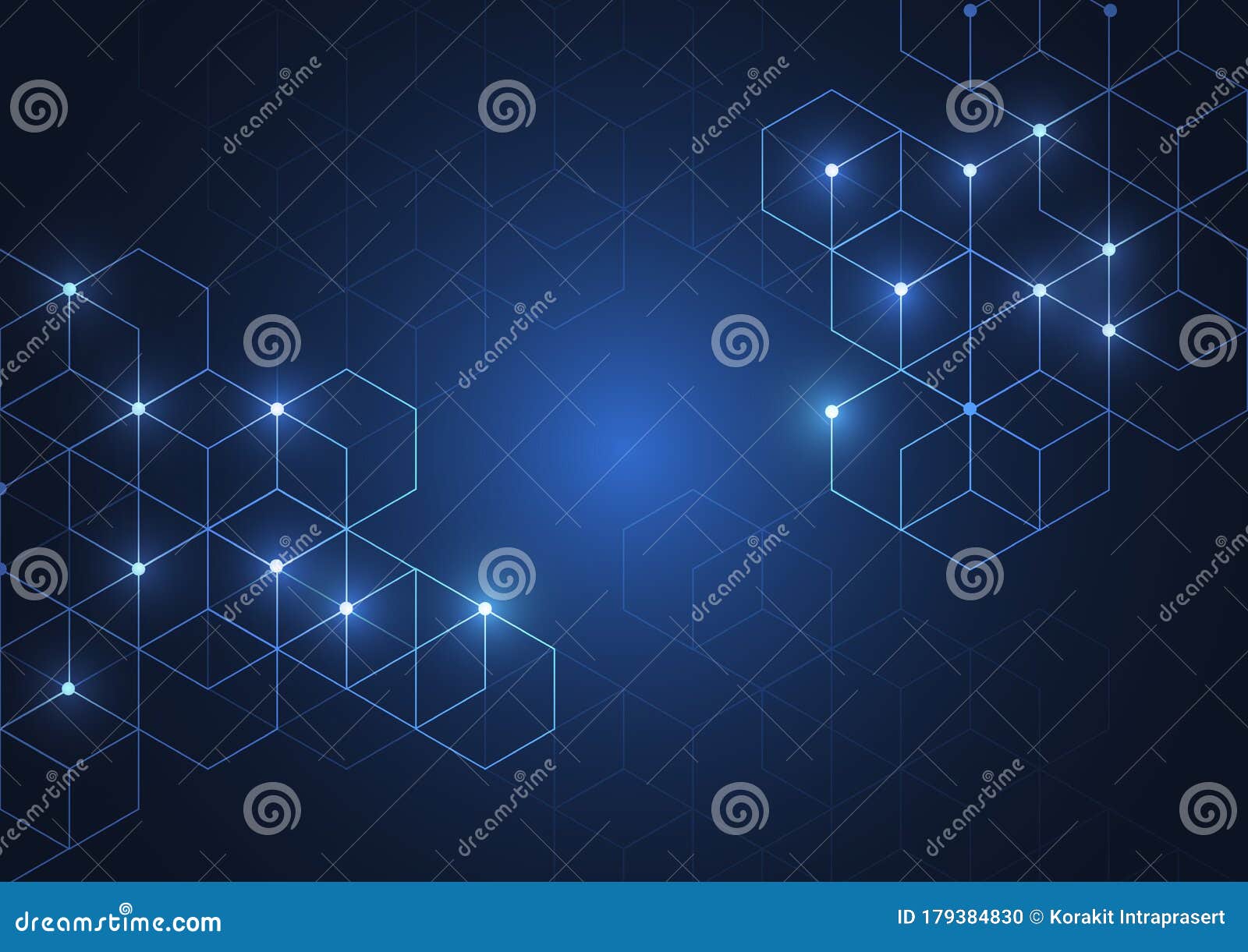 Abstract Boxes Background. Modern Technology with Square Mesh ...
