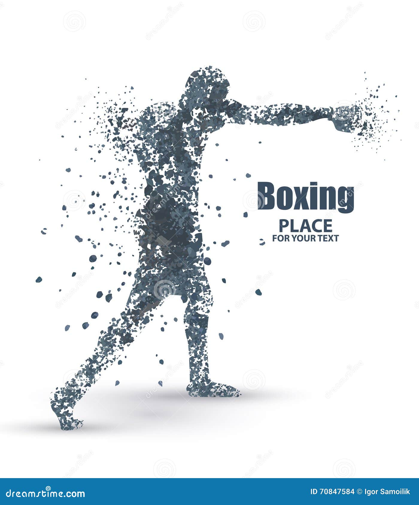 Abstract Boxing from Dot, Particle Divergent Composition Stock Vector ...