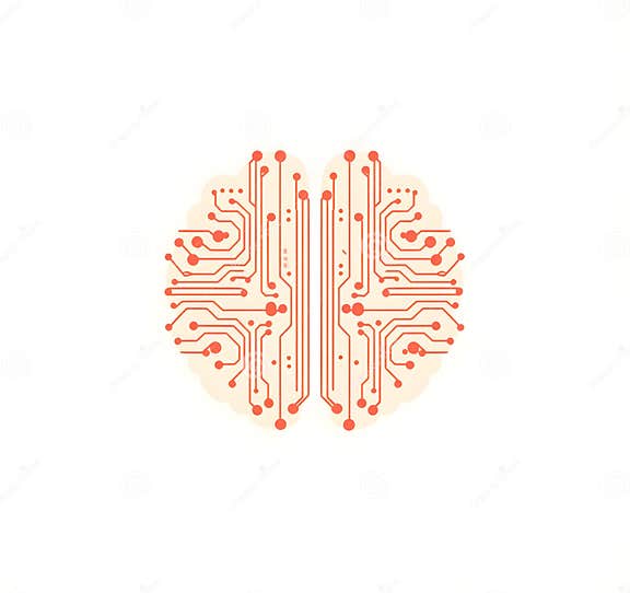 Abstract Brain with Circuit Design, Artificial Intelligence Digital ...