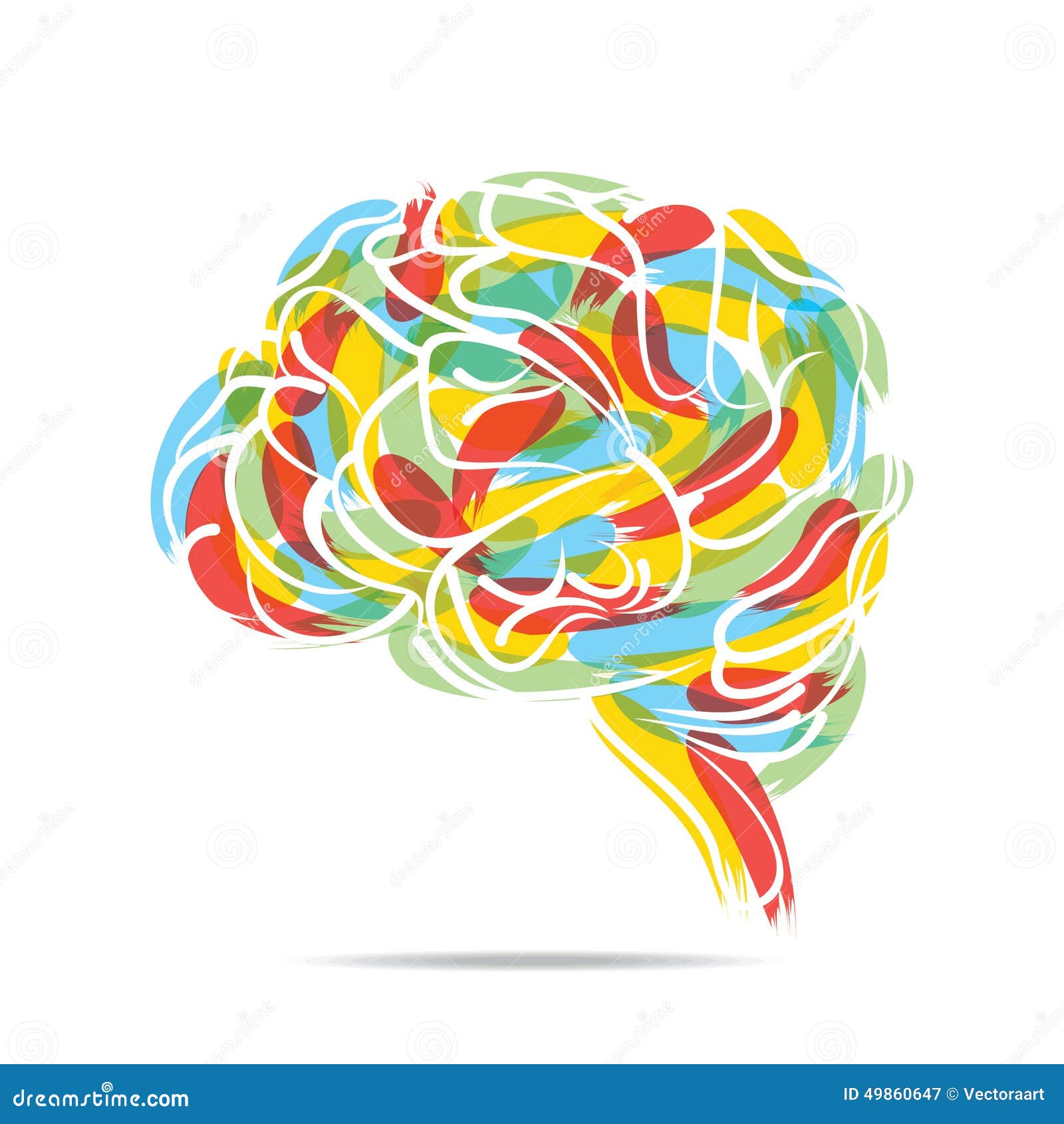 Abstract brain design stock vector. Illustration of cartoon - 49860647