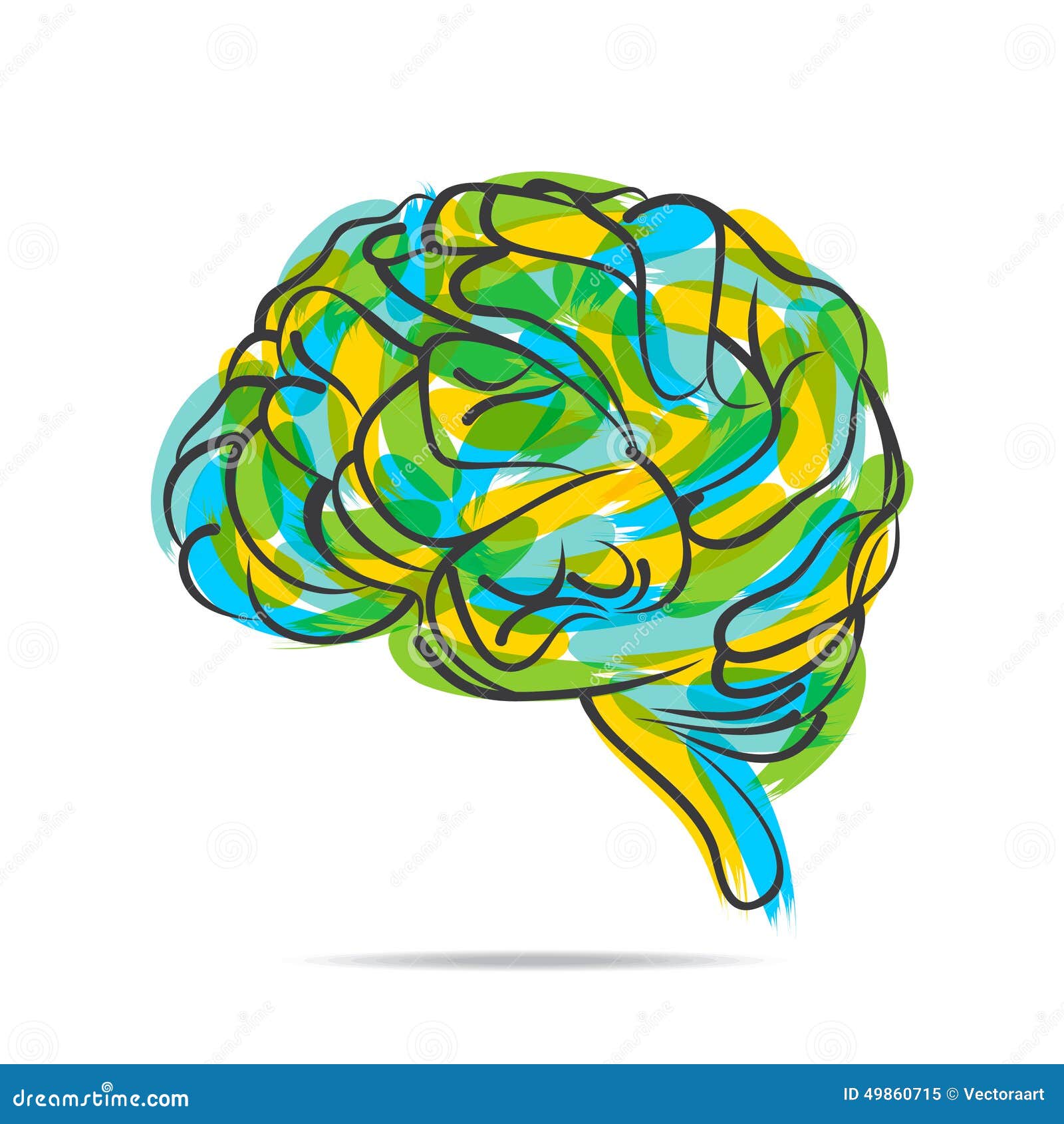 Abstract brain design stock vector. Illustration of graphic - 49860715