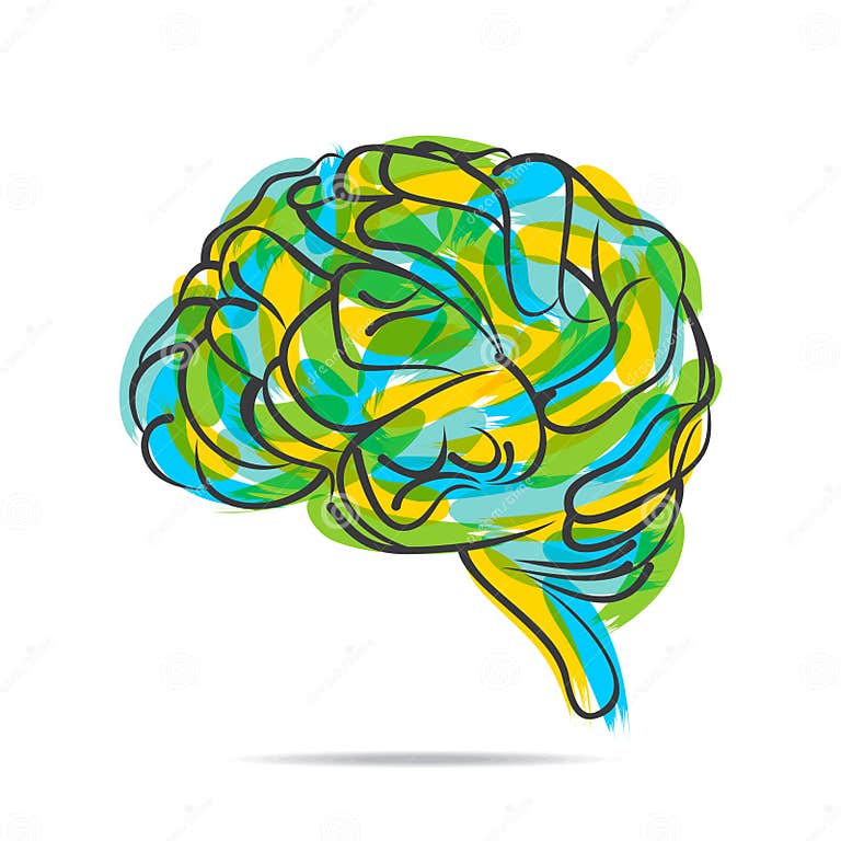 Abstract brain design stock vector. Illustration of graphic - 49860715