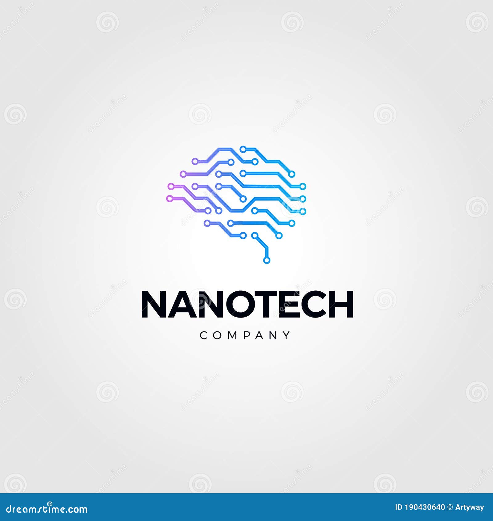 Abstract Brain Emblem, Minimalistic Logo with Brain, Neurons and Their ...