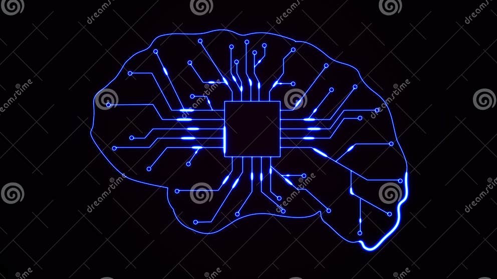 Abstract Brain in the Form of a Processor with Printed Conductors ...