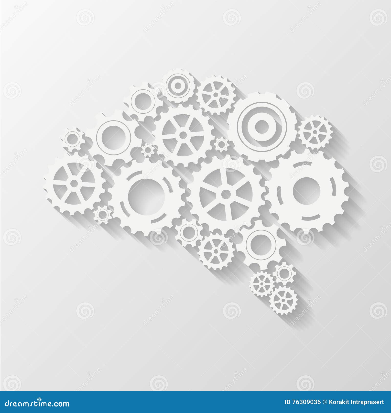 Brain And Gear For Supporting Developmental Health Logo Vector ...