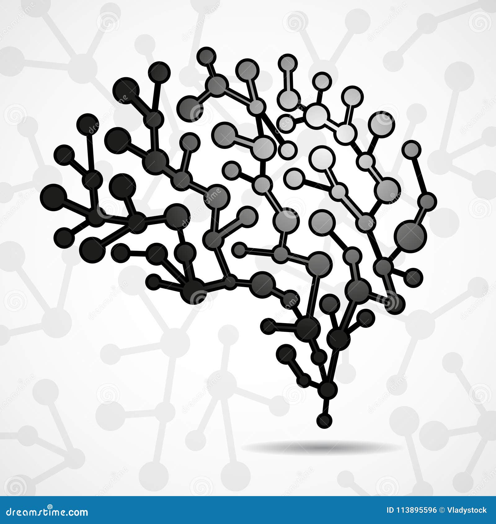 Abstract brain human stock vector. Illustration of health - 113895596