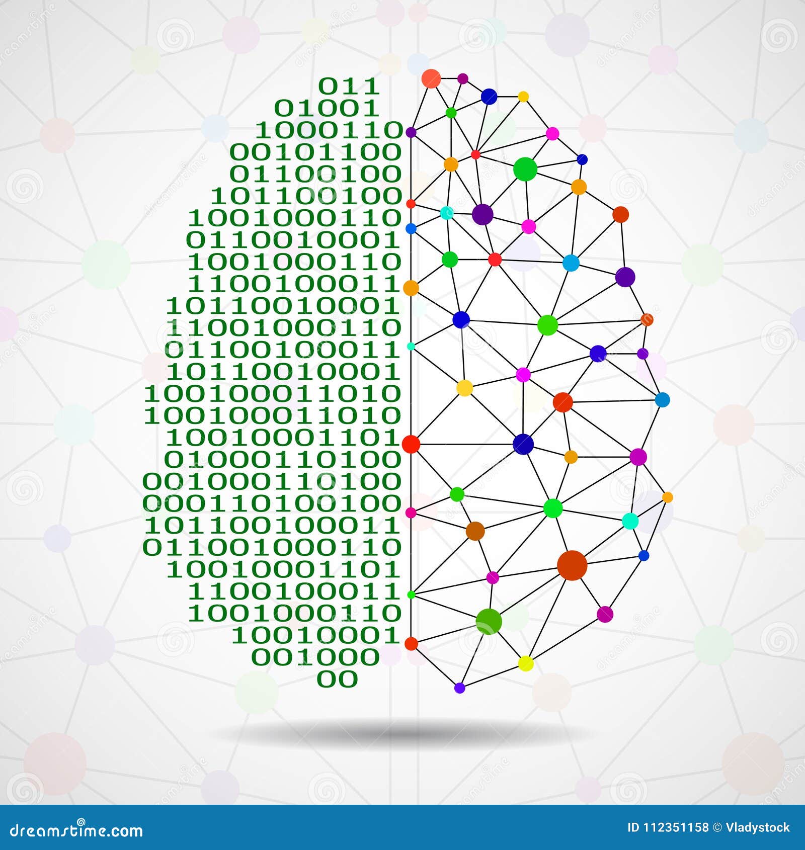 Human With Left And Right Brain Functions Icon Cartoon Vector ...