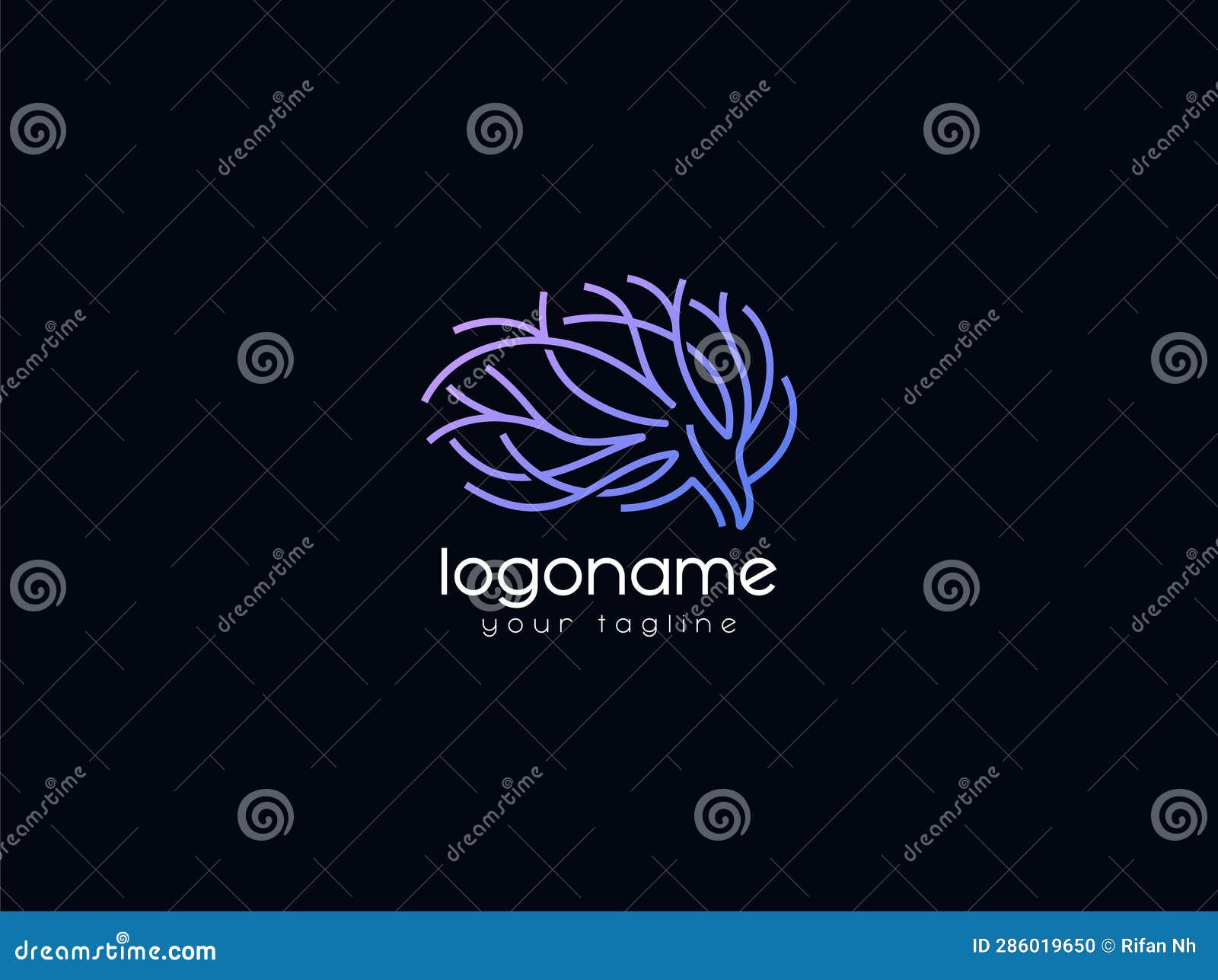 Abstract Brain Logo Design Template Stock Vector - Illustration of ...
