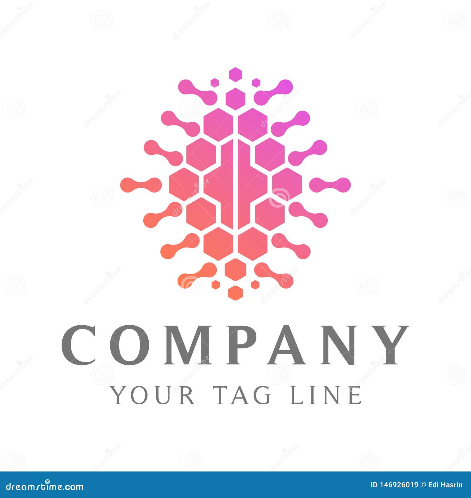 Abstract Brain Logo Template with a Modern and Cool Design Stock Vector ...