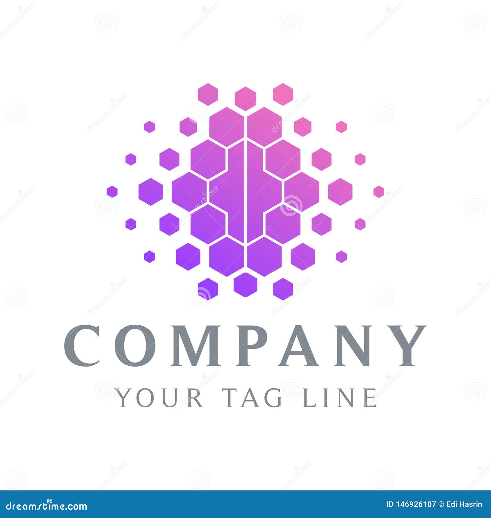 Abstract Brain Logo Template with a Modern and Cool Design Stock Vector ...