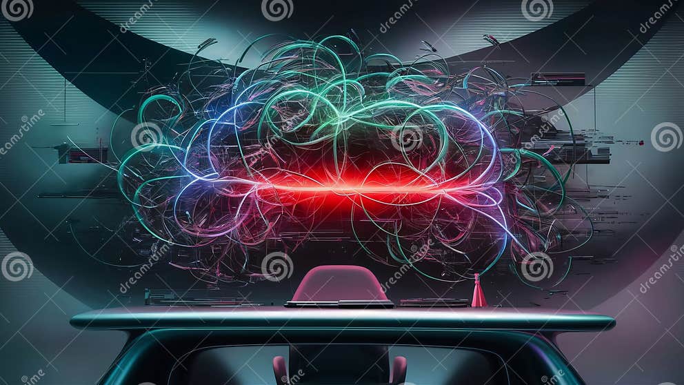 Abstract Brain Neural Network Data Visualization, High Quality Image ...