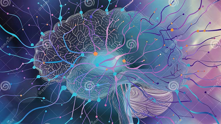 Abstract Brain Neuron Network, Neural Connections High Quality Image ...