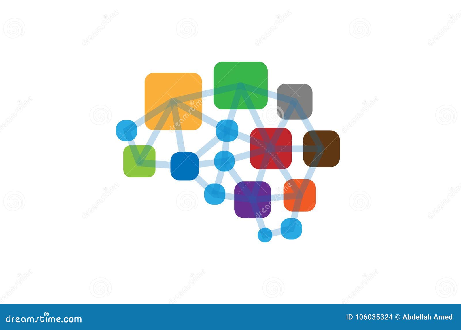 Abstract Brain Shape Logo Vector Design Stock Vector - Illustration of ...