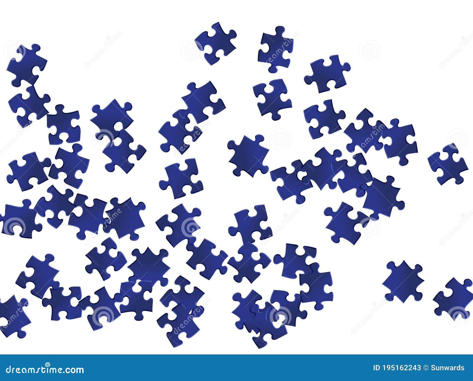 Abstract Brainteaser Jigsaw Puzzle Dark Blue Stock Vector ...