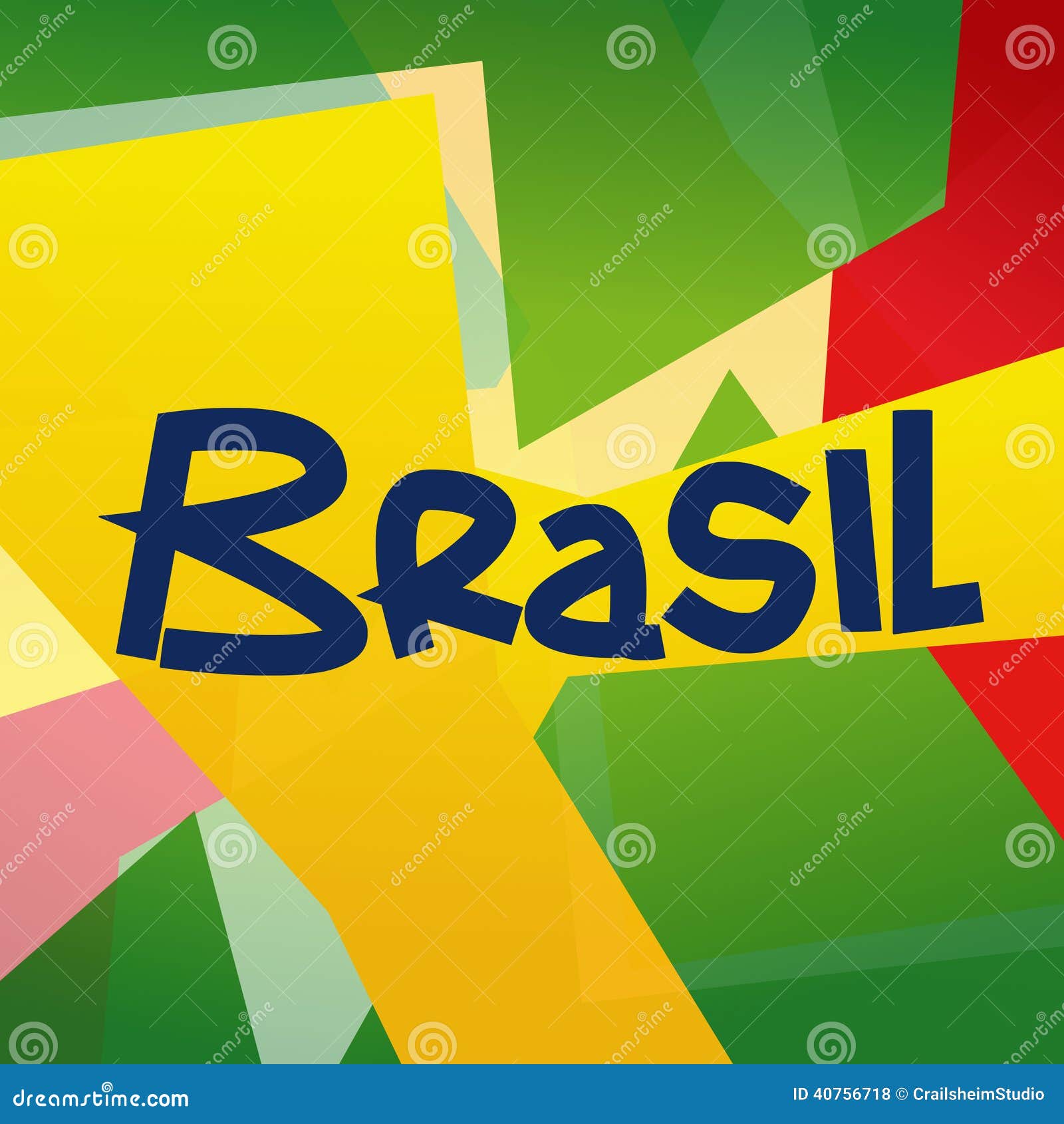 Abstract Brazil Colored Design Stock Illustration - Illustration of ...