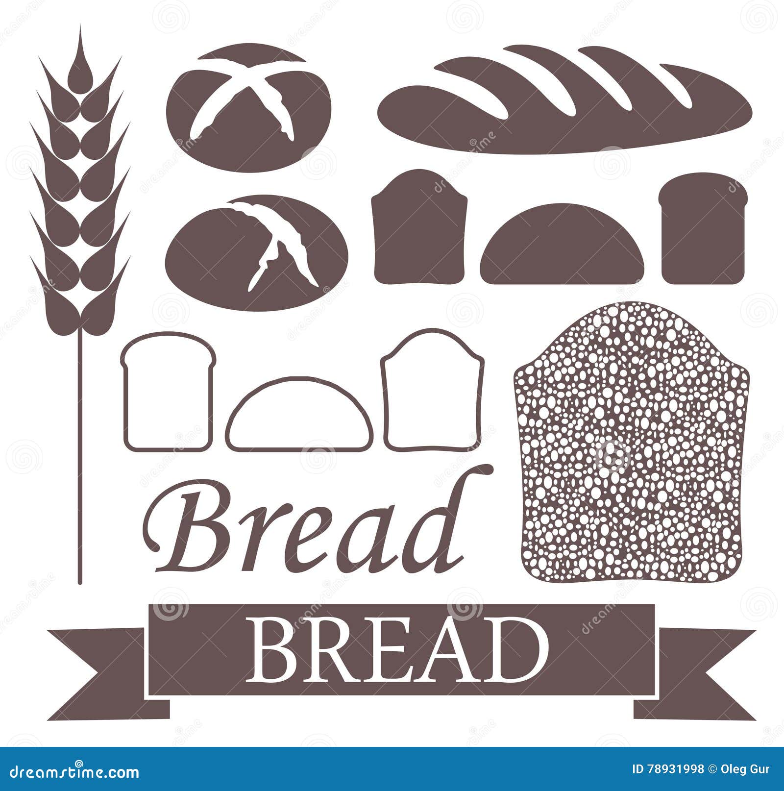 Abstract Bread. Loaf stock vector. Illustration of symbol - 78931998