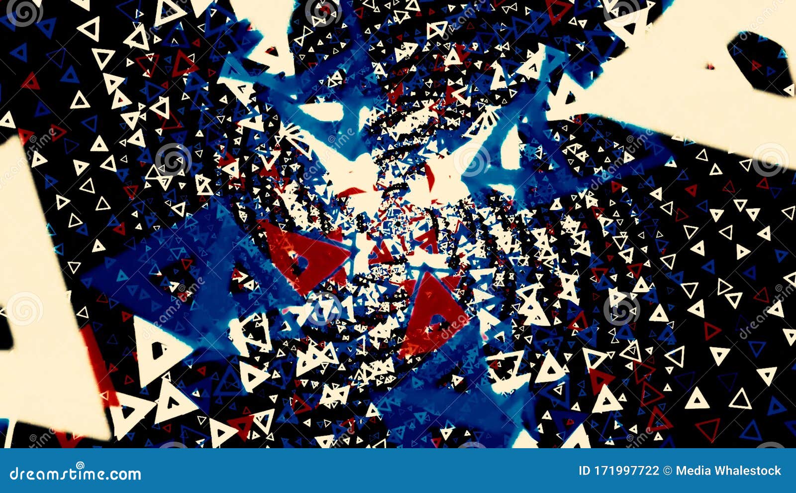 Abstract Breathtaking Psychedelic Optical Illusion of Triangles on ...