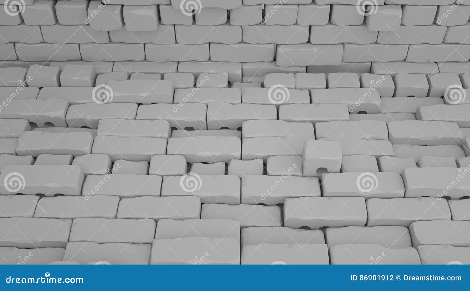 Abstract Bricks Background, 3 D Render Stock Illustration ...