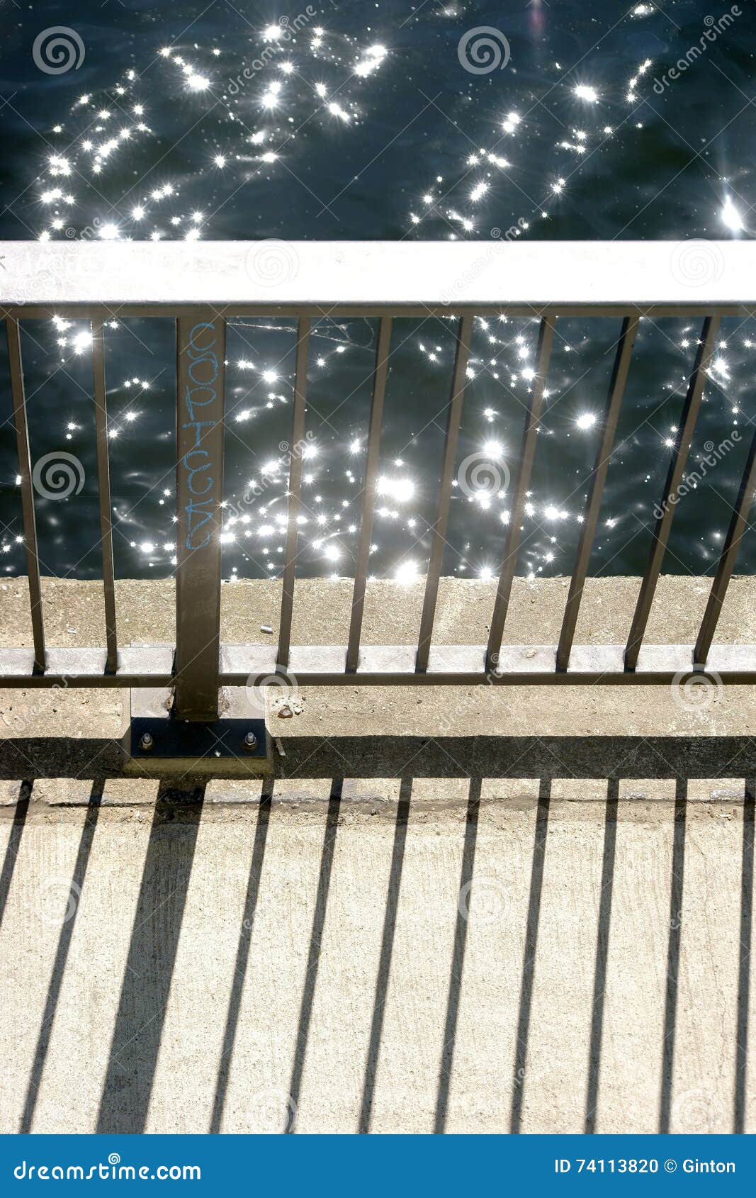 Abstract bridge railing stock photo. Image of river, form - 74113820