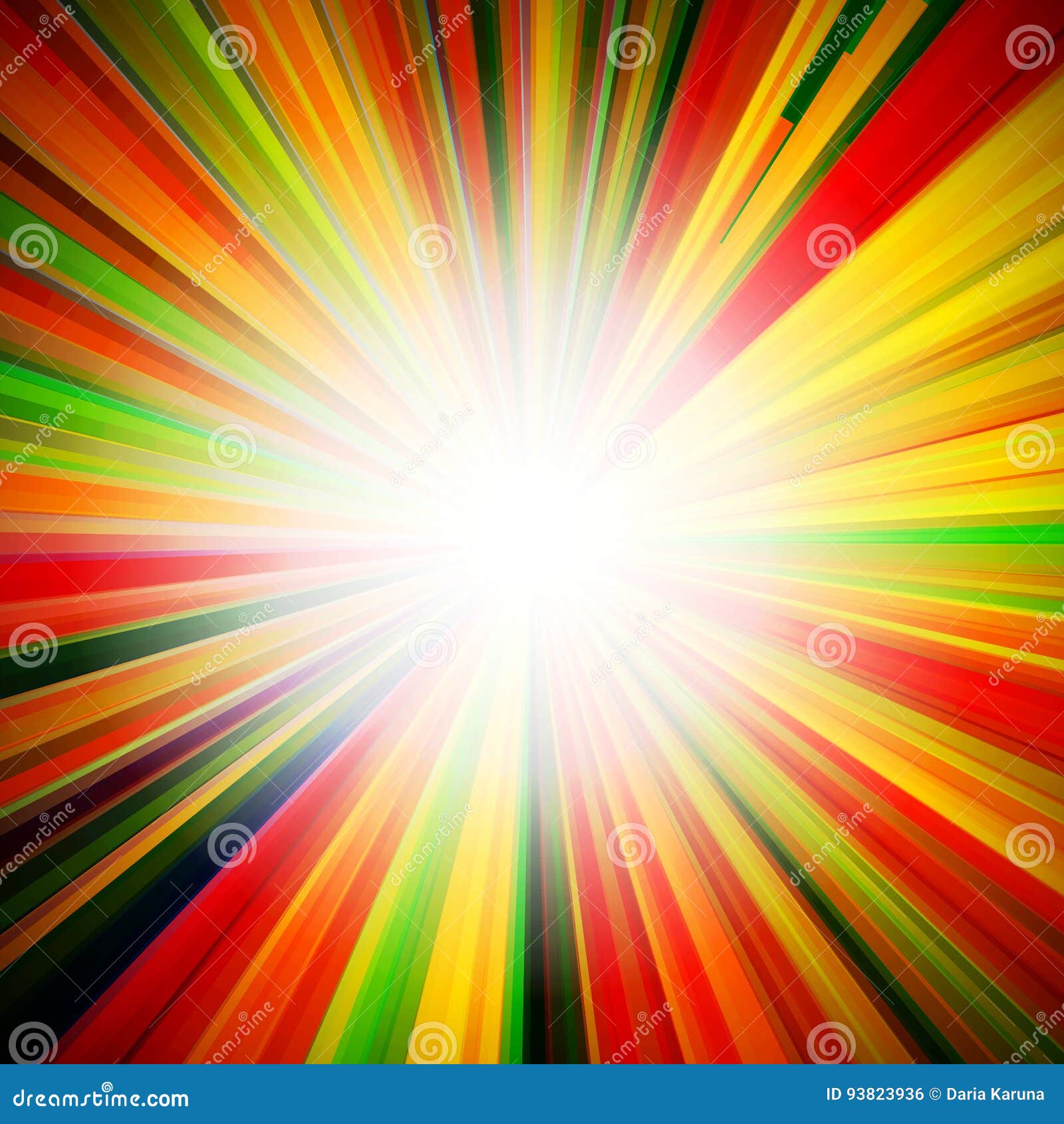 Abstract Bright Background with Geometric Shapes. Rays Emanating from ...