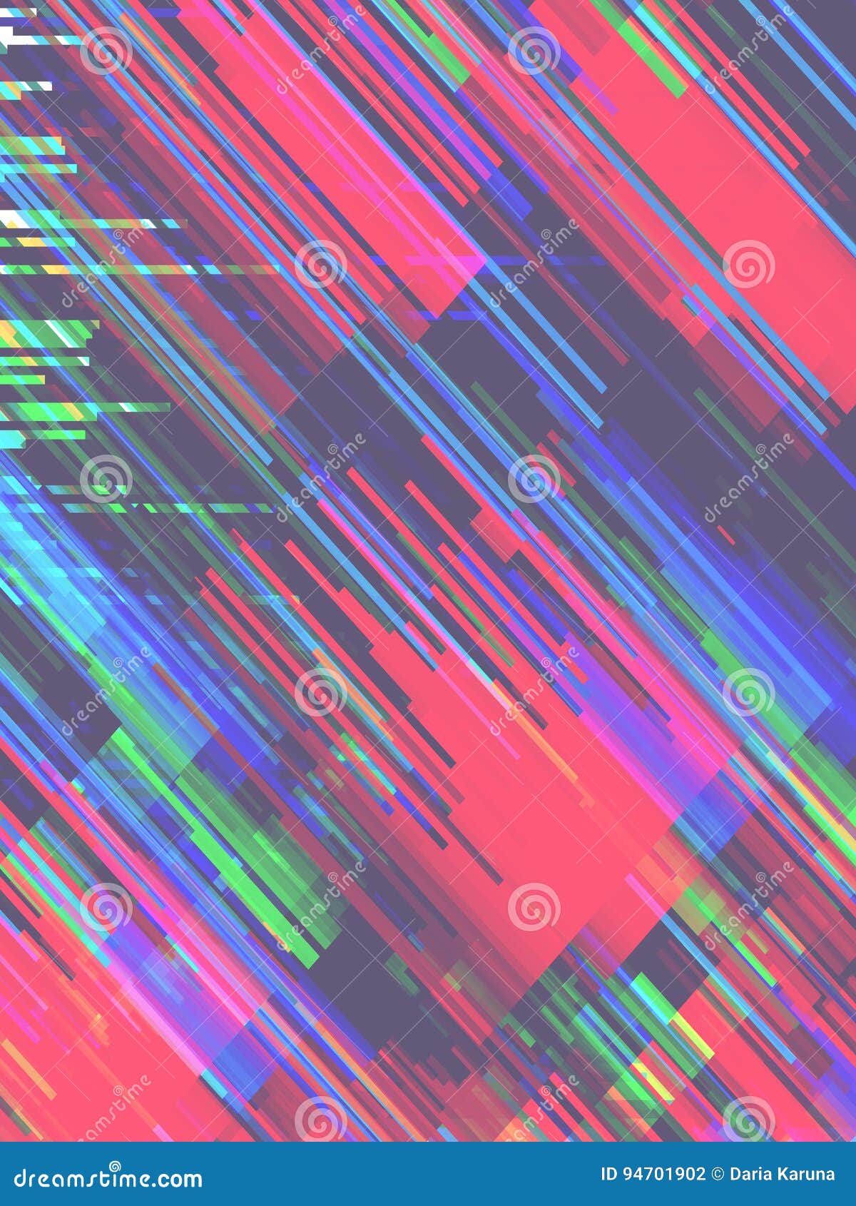 Abstract Bright Background of Many Elements. Glitch Effect Stock Vector ...